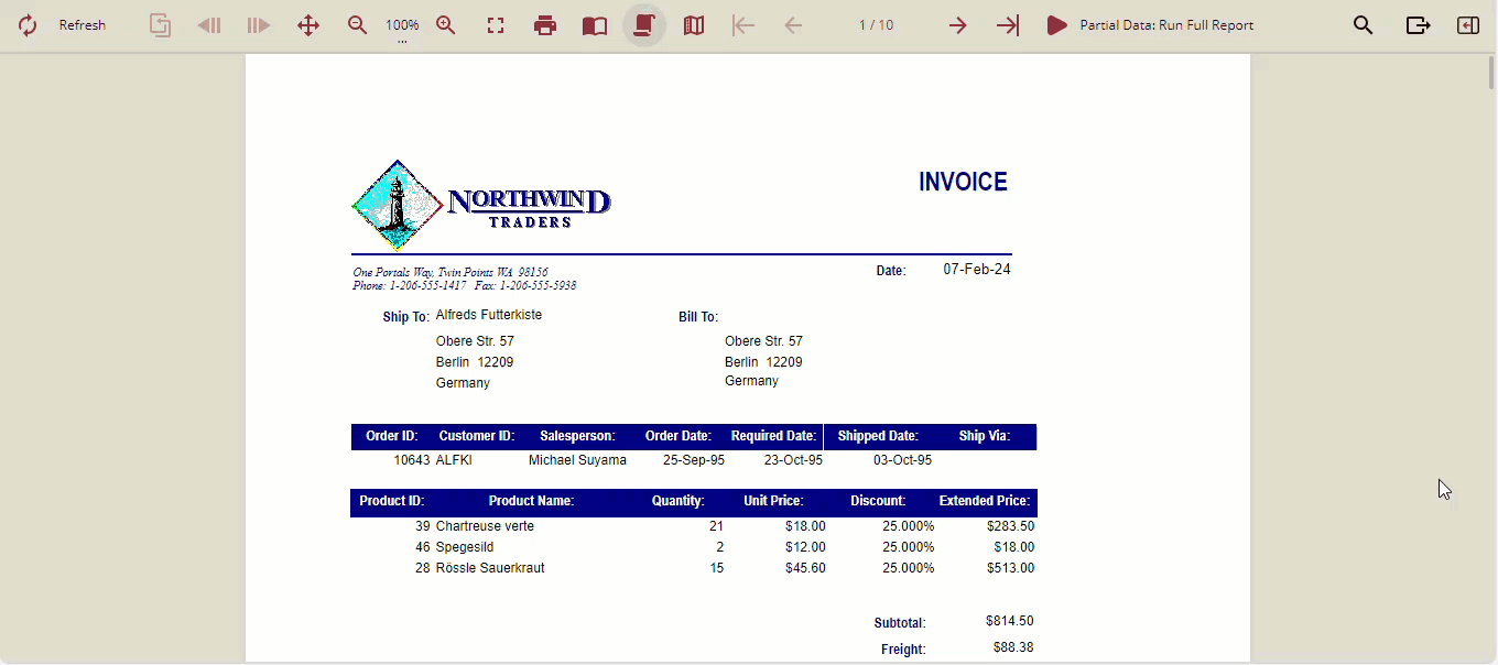 Info panel | Wyn Documentation